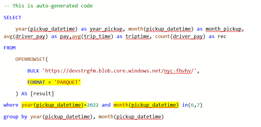 Azure Synapse - Optimizing Queries on Delta Lake Using Partitioning